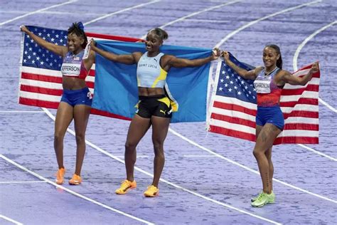 Olimpiade Paris 2024 Julien Alfred Juara Lari 100 Meter Putri Dari