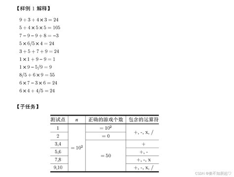 Csp 201903 2 二十四点 C满分题解csp 二十四点 C求解 Csdn博客