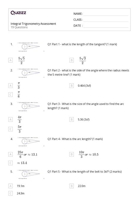 50 Trigonometry Worksheets On Quizizz Free And Printable