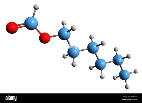 3d Image Of Hexyl Formate Skeletal Formula Molecular Chemical Structure Of Hexyl Methanoate