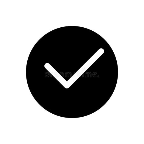 Tick In Circle Black Glyph Ui Icon Stock Vector Illustration Of Option Glyph 261577497