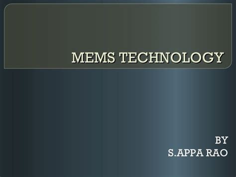 mems ppt