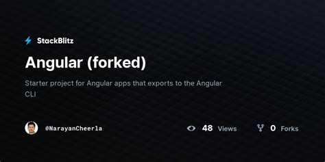 Angular Forked StackBlitz