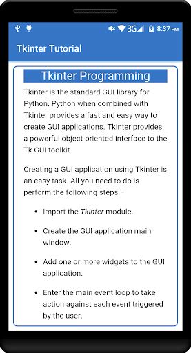 2024 Tkinter Tutorial Apk Free Download For Android Windows Pc