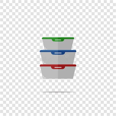 Vector Illustration Of A Container For Products A Tray Of Plastic Or Glass For Food Storage And