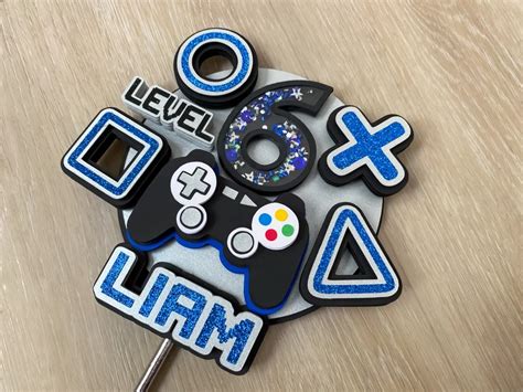 Gamer Cake Topper Gamer Birthday Party Gaming Cake Topper Birthday