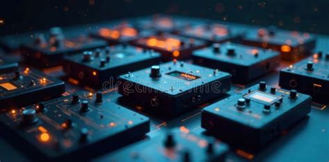 High Tech Gadgets Display Sleek Modern Electronic Devices Showcased On