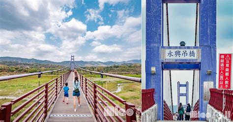 台南楠西景點〡永興吊橋〡曾文溪上的紫色微笑 超過四百公尺長吊橋 兩百年茄苳老樹 小菲親子玩樂生活