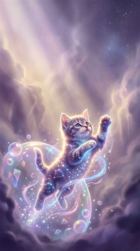Free Cosmic Kitten Dreams Image Kitten Fantasy Magical Download
