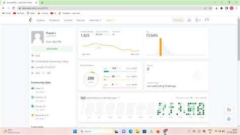 Vankam Venkata Durga Prasad On Linkedin Successfully Completed 200 Problems On Leetcode 😊