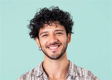 Latin Man Smiling Mockup Psd Cheerful Expression Closeup Portrai Free