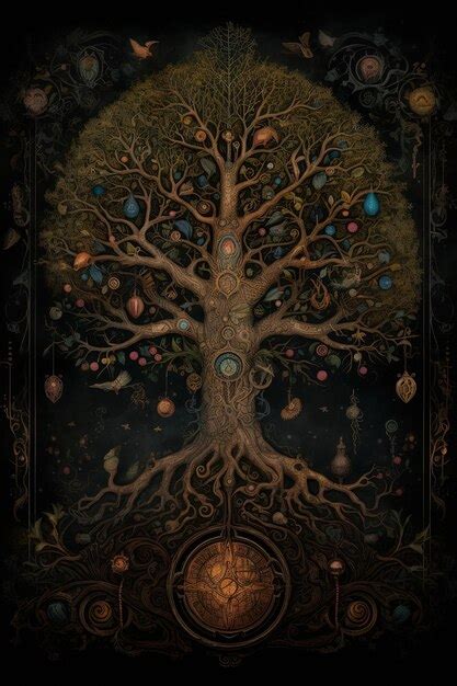 Premium Photo A Tree With The Roots Of The Earth