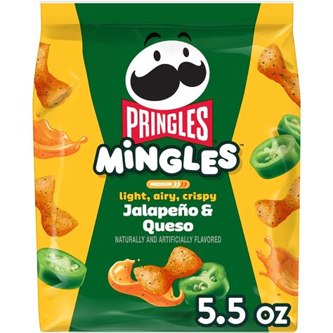 Pringles Puffed Snacks Jalapeno And Queso 55 Oz Bowtie Shape