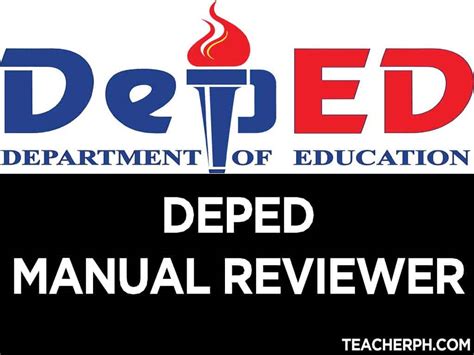 Deped Manual Reviewer Teacherph