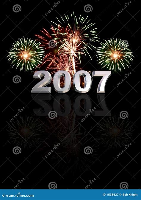New Year 2007 Stock Illustration Illustration Of Chrome 1538627