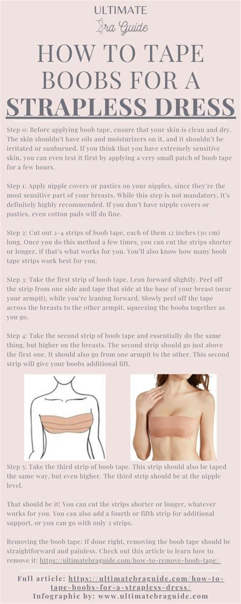 How To Tape Boobs For A Strapless Dress Step By Step