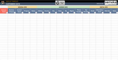 Lead List Template Customer Follow Up Prospect Tracking In Excel