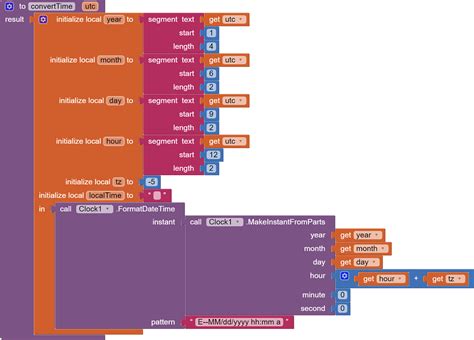 Utc Iso 8061 To Standard Time Mit App Inventor Help Mit App