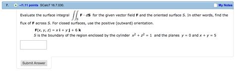 Solved Evaluate The Surface Integral S F DS For The Given Chegg