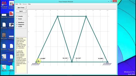 Mdsolids 2 Solve Truss Youtube