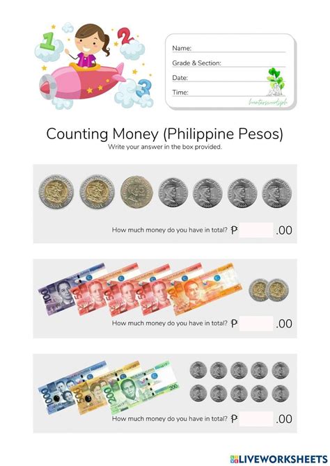 Counting Philippine Money Worksheets For Grade 2 Money Math