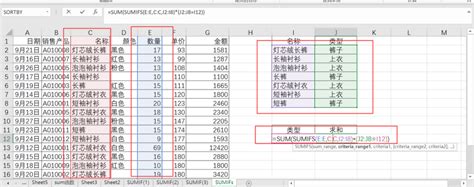 Excel中sumifs函数用法解析：sumifs多条件多区域求和 趣帮office教程网