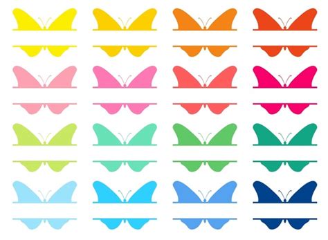 Butterfly Split Into 2 Over 7 Royalty Free Licensable Stock Vectors