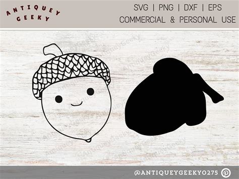 Cute Acorn Svg Acorn Silhouette Acorn Svg File Acorns Svg Fall Svg Cute Acorn Clipart