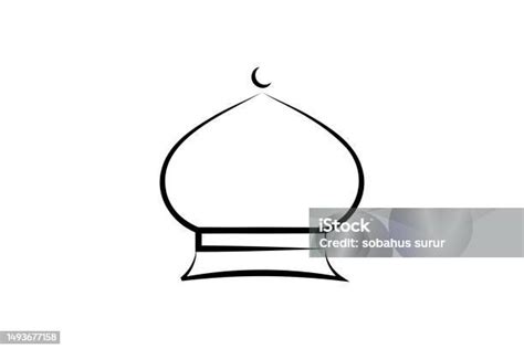 모스크 돔 아이콘입니다 이슬람 사원과 관련된 아이콘입니다 손으로 아이콘 스타일 디자인을 그립니다 간단한 벡터 디자인 편집 가능 0명에 대한 스톡 벡터 아트 및 기타 이미지