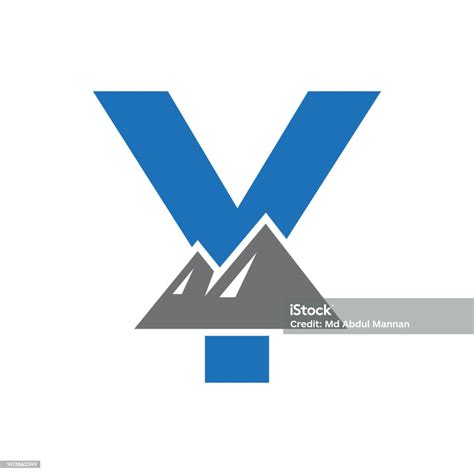 편지 Y 마운트 로고 벡터 기호 산 자연 풍경 로고는 언덕 아이콘 및 템플릿과 결합 0명에 대한 스톡 벡터 아트 및 기타 이미지