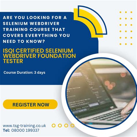 Learn Selenium Webdriver With Tsg Training Tsg Training Ltd Posted On The Topic Linkedin