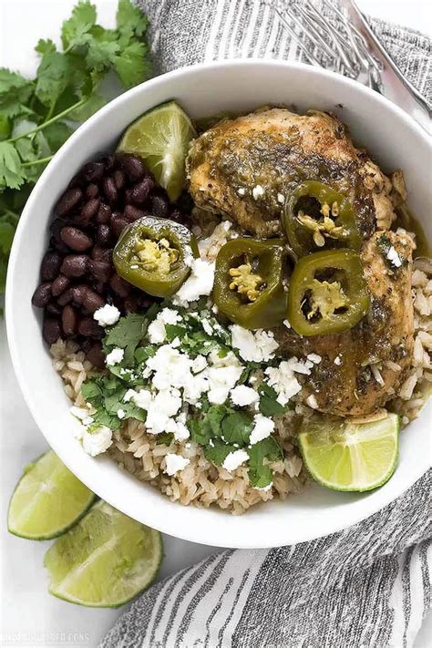 Amazing Slow Cooker Salsa Verde Chicken Bowls Recipe