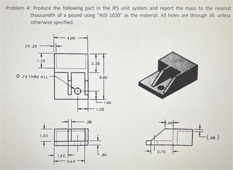 solved problem 4 produce the following part in the ips unit