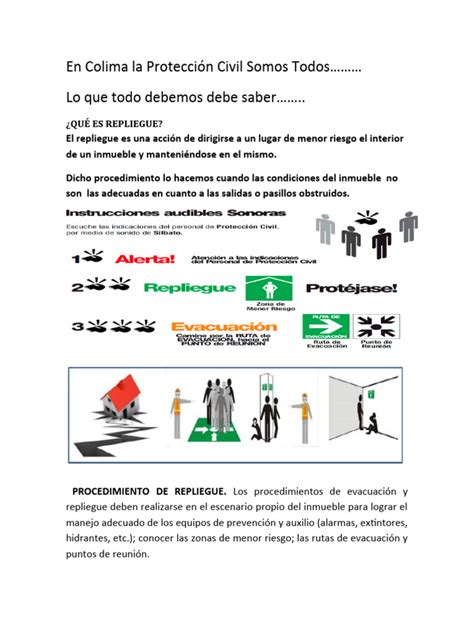 En Colima La Protección Civil Somos Todos Pdf