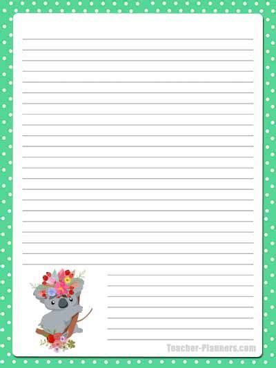 Cute Lined Paper Teacher Lined Paper Printable