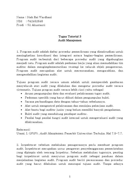 Tugas 3 Audit Manajemen Pdf