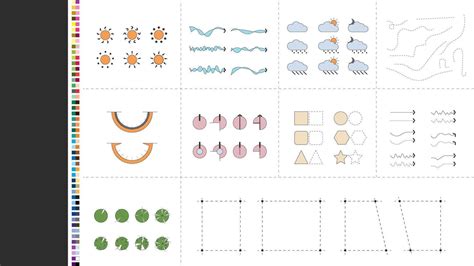 Architecture Site Analysis Icon Element Drawing Graphic Flat Isolated