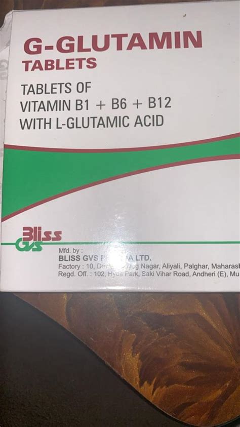 G Glutamine Tabs With Vit B1 B6 And B12 30s Wellness Pro