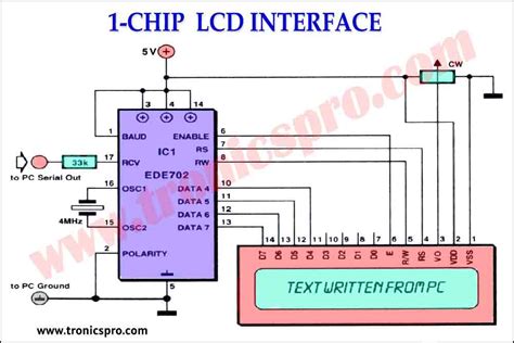 Lcd Interface Circuit Diagram Tronicspro