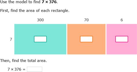 IXL Multiply Digit Numbers By Digit Numbers Using Area Models II Th Grade Math
