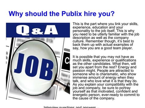 Publix Interview Questions And Answers Ppt
