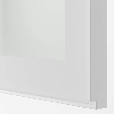 Sektion Wall Cabinet With 2 Glass Doors Whitehejsta White Clear Glass