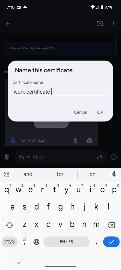 How To Distribute Wifi Profiles To Non Managed Android Devices With Ezradius Keytos Docs