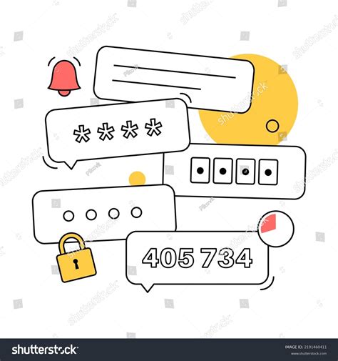 One Time Password Message Code On Stock Vector Royalty Free