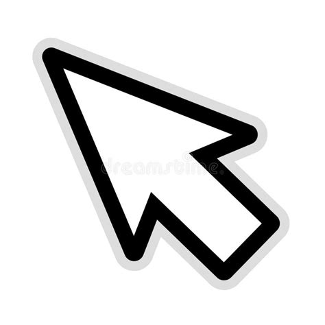 Mouse Cursor Icon With An Edge Vector Stock Vector Illustration Of