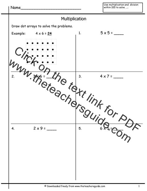 Multiplication Problem Worksheets