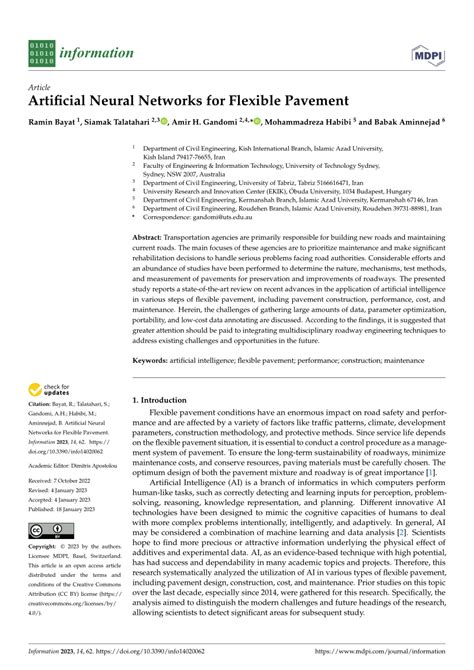 Pdf Artificial Neural Networks For Flexible Pavement