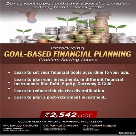 Goal Based Financial Planning Psc At ₹ 2542 Hour In Jamnagar Id 2851613168891