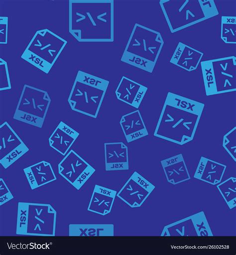 Blue Xsl File Document Icon Download Xsl Button Vector Image