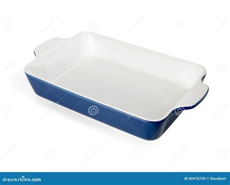 Empty Ceramic Blue Baking Casserole Dish Stock Image Image Of Bake Equipment 60476739